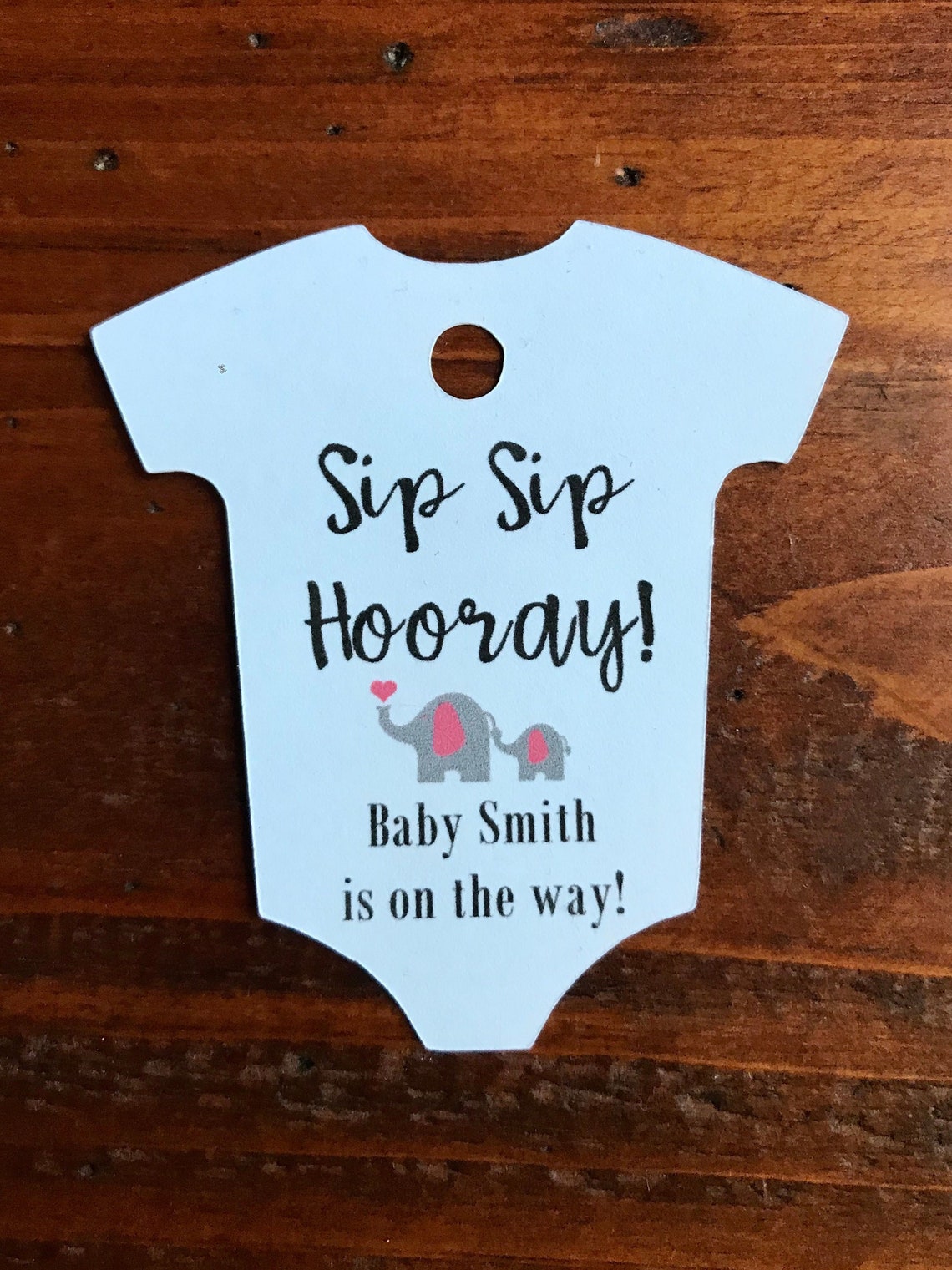 Sip Sip Hooray Wine Bottle Baby Shower Tags 2.5 Wide | Etsy