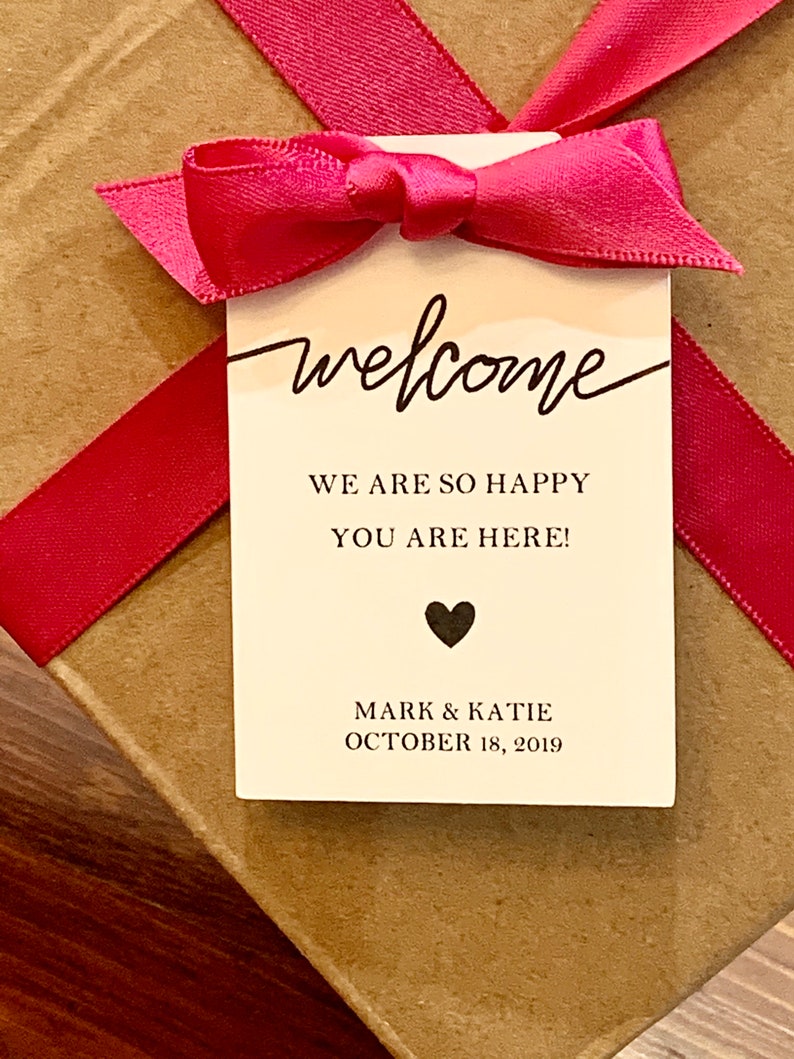 Wedding Welcome Bag Tags Welcome Tags 2 Wide Hotel - Etsy
