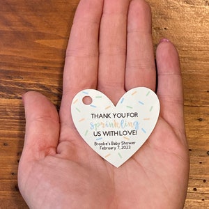 Thank You for Sprinkling Us With Love Tags (2" Wide), Baby Sprinkle ...