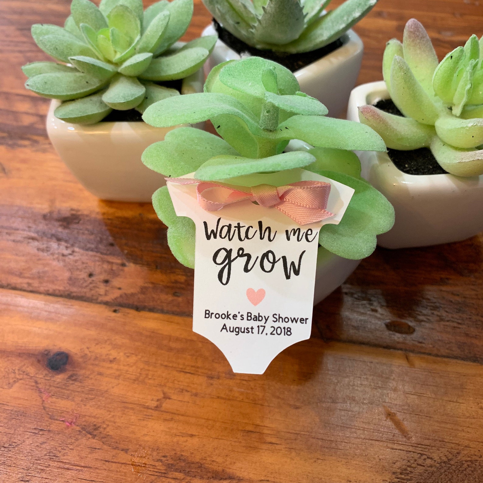 Watch Me Grow Tags (2" Wide), Watch Me Grow Baby Shower Favor Tags ...