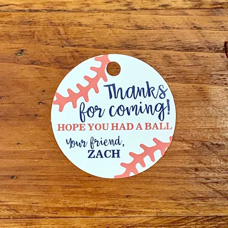 Sports Theme Birthday Party Favor Tags Thanks for Coming Hope | Etsy