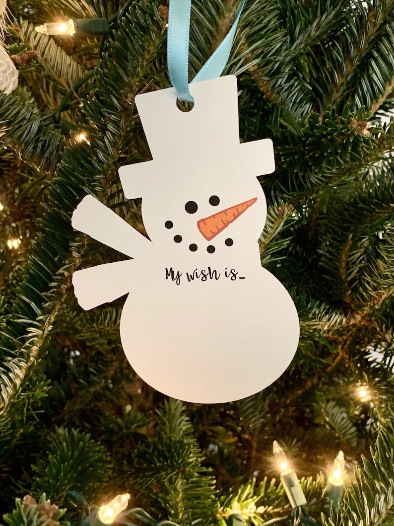 Snowman Wish Tree Tags Holiday Wish Tree Tags Paper - Etsy