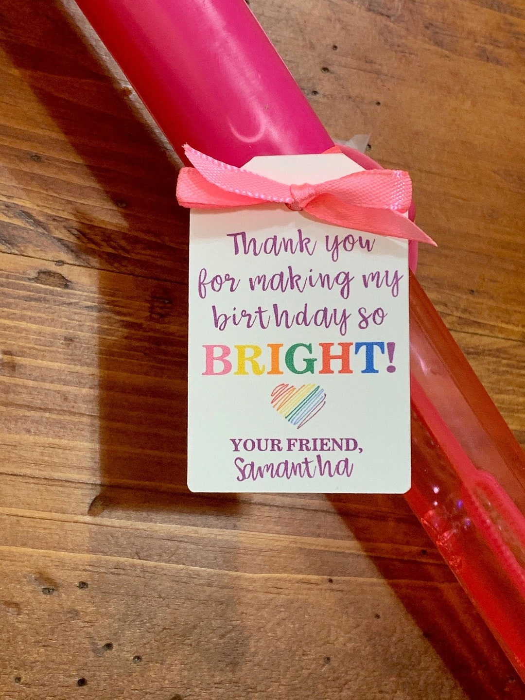 Thank You for Making My Birthday so Bright Tags, Kids Birthday Party ...