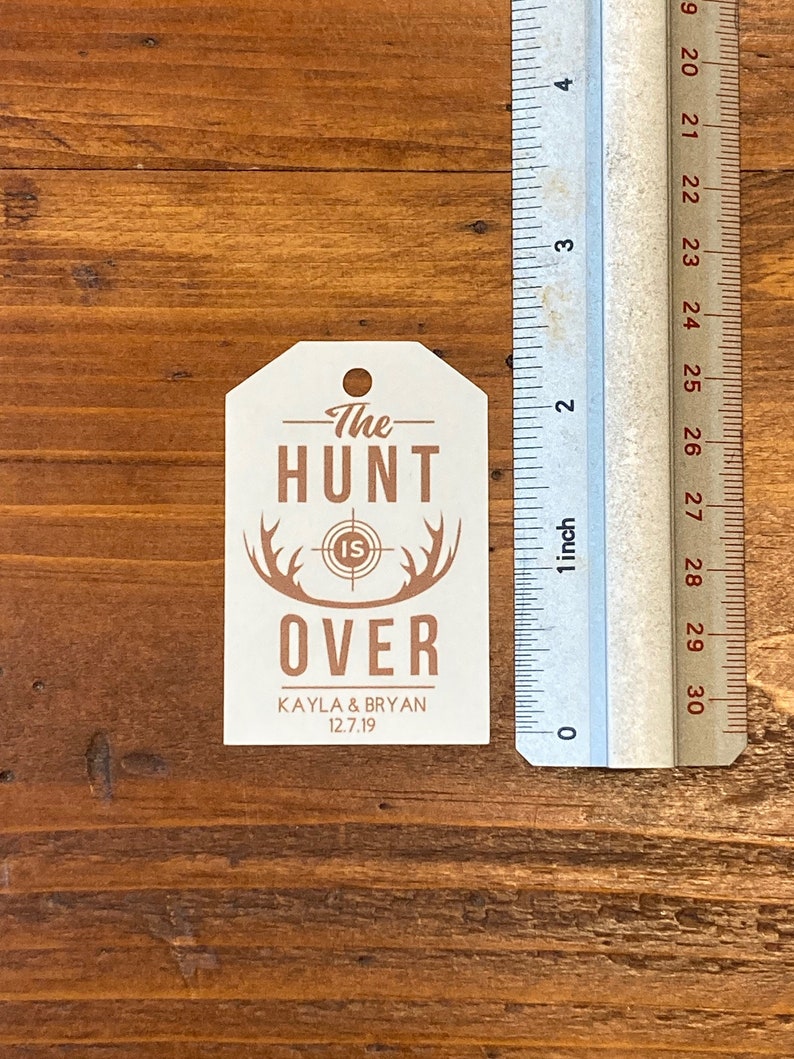 The Hunt is Over Tags Hunting Themed Bridal Shower Favor - Etsy
