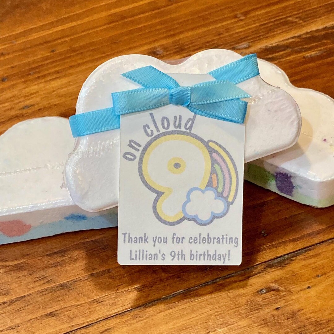 On Cloud 9 Tags, on Cloud 9 Themed Birthday Party Favor Tags, 9th ...