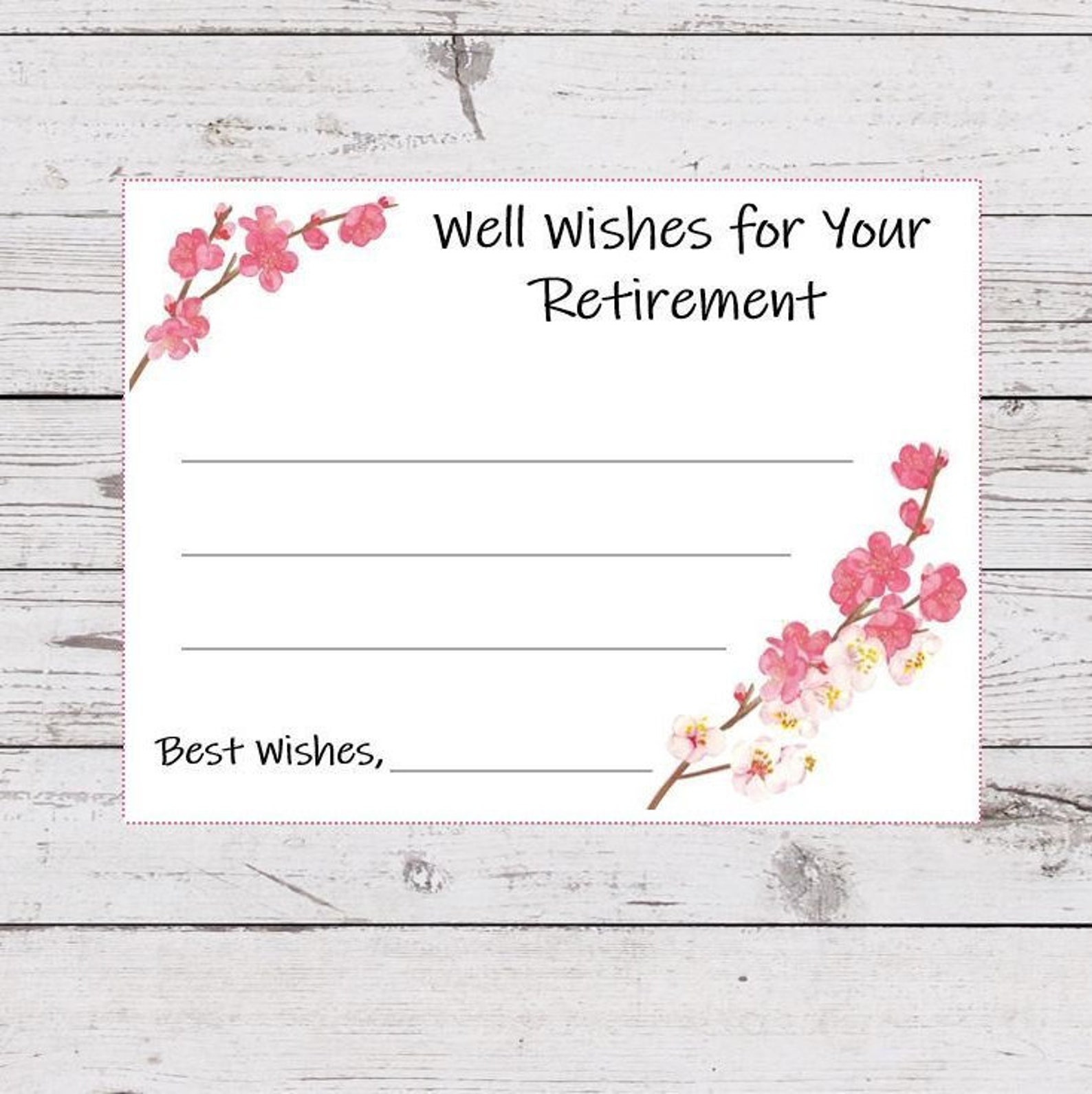 Retirement Wishes Printable Cards, Well Wishes for Retirement ...