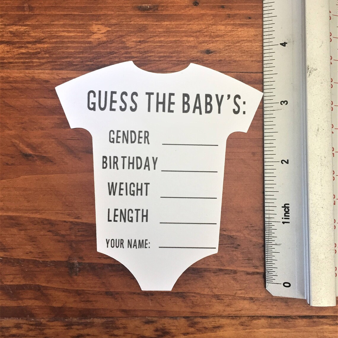Baby Shower Prediction Cards, Baby Shower Guessing Cards, Baby Shower ...