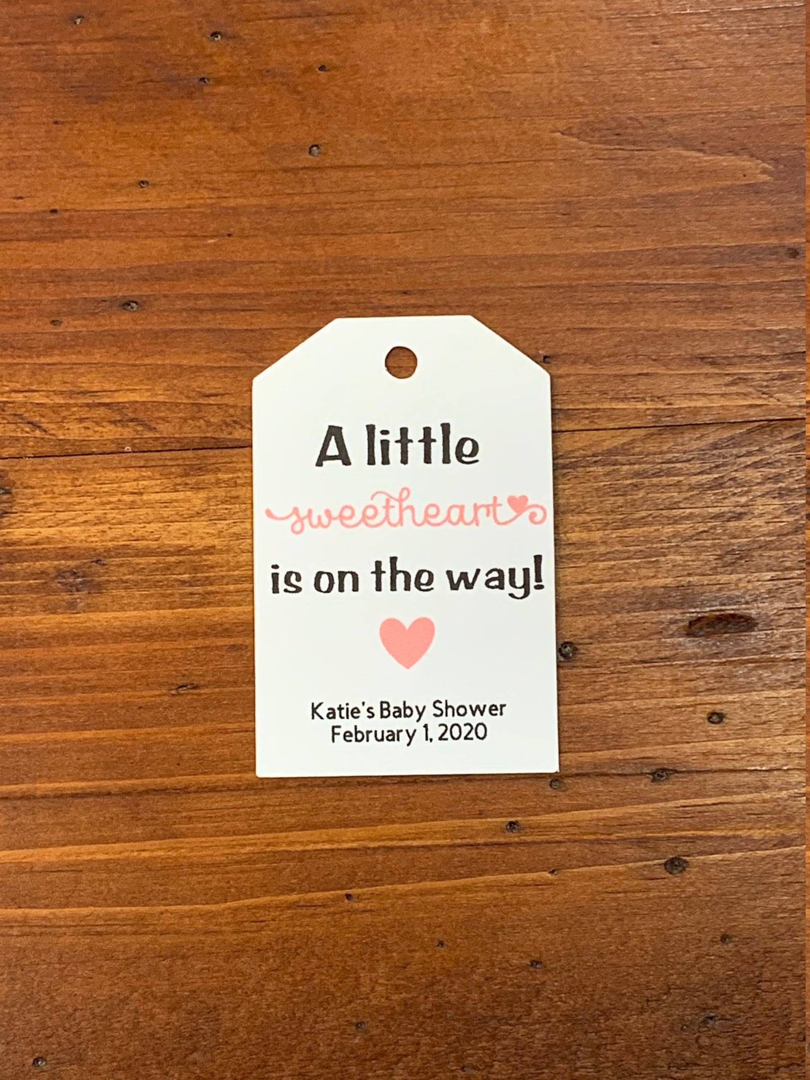 A Little Sweetheart is on the Way Tags, Valentines Day Baby Shower Tags ...