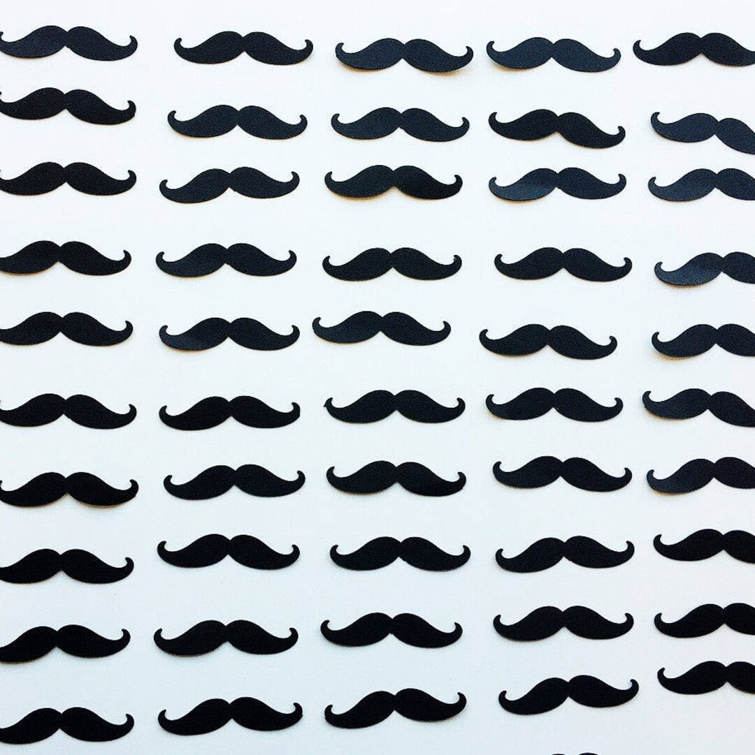Black Mustache Confetti, Mustache Baby Shower Decor, Little Man Shower ...