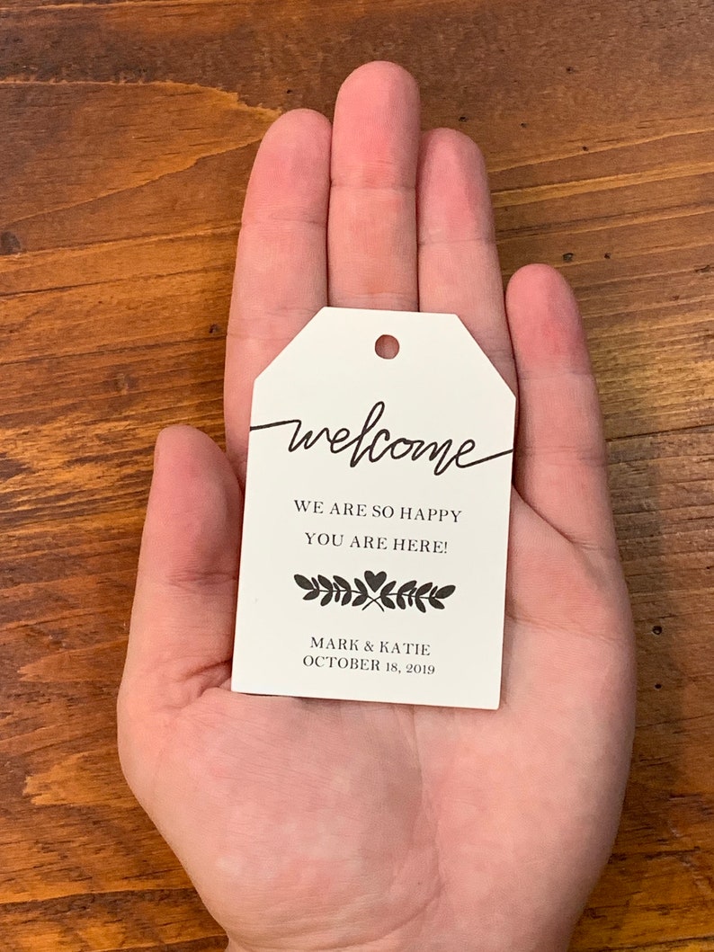 Wedding Welcome Bag Tags Welcome Tags 2 Wide Hotel - Etsy