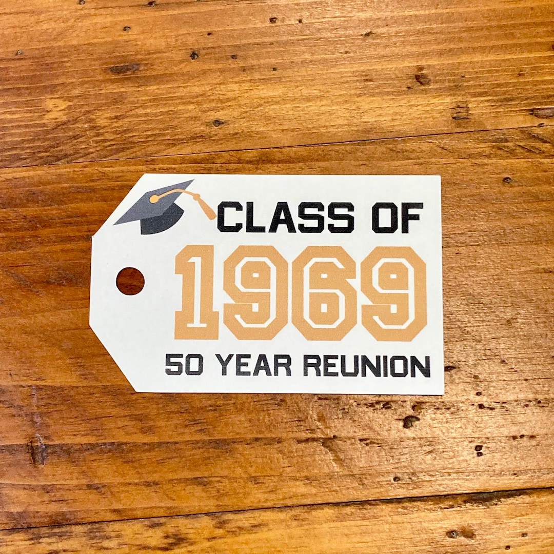Class Reunion Tags (4" Wide), Custom Class Reunion Party Tags ...