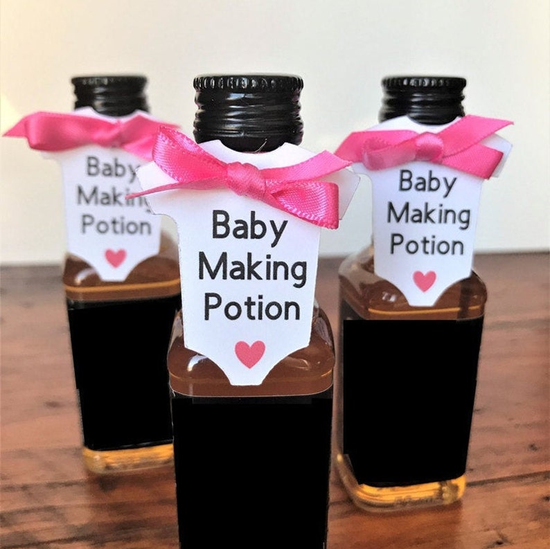 Baby Making Potion Tags Liquor Nips Favor Tags Mini Liquor | Etsy