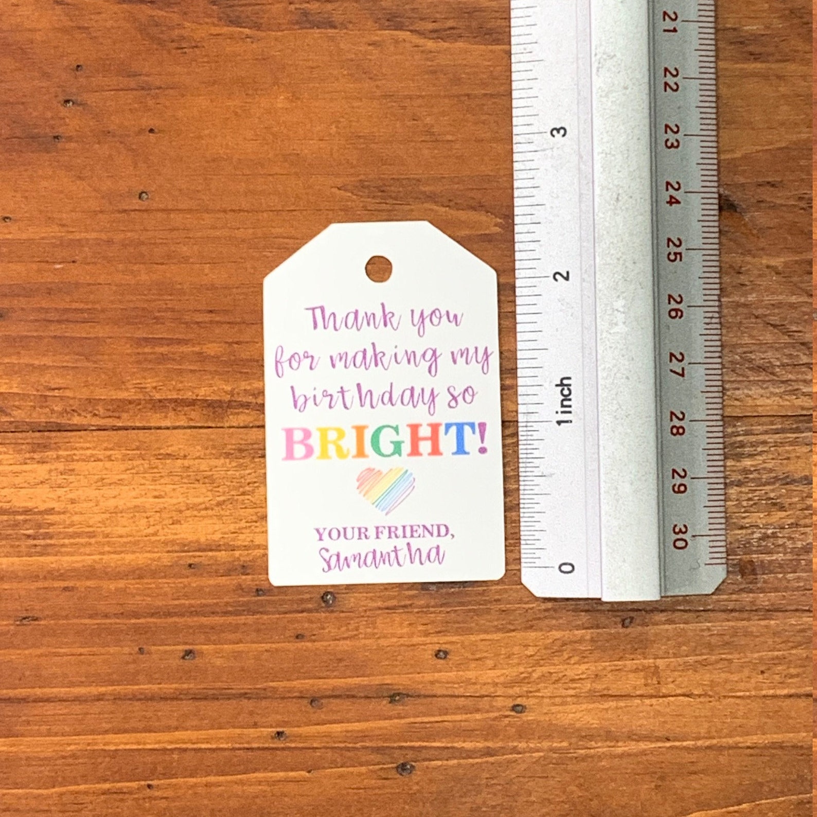 Thank You for Making My Birthday so Bright Tags Kids Birthday - Etsy