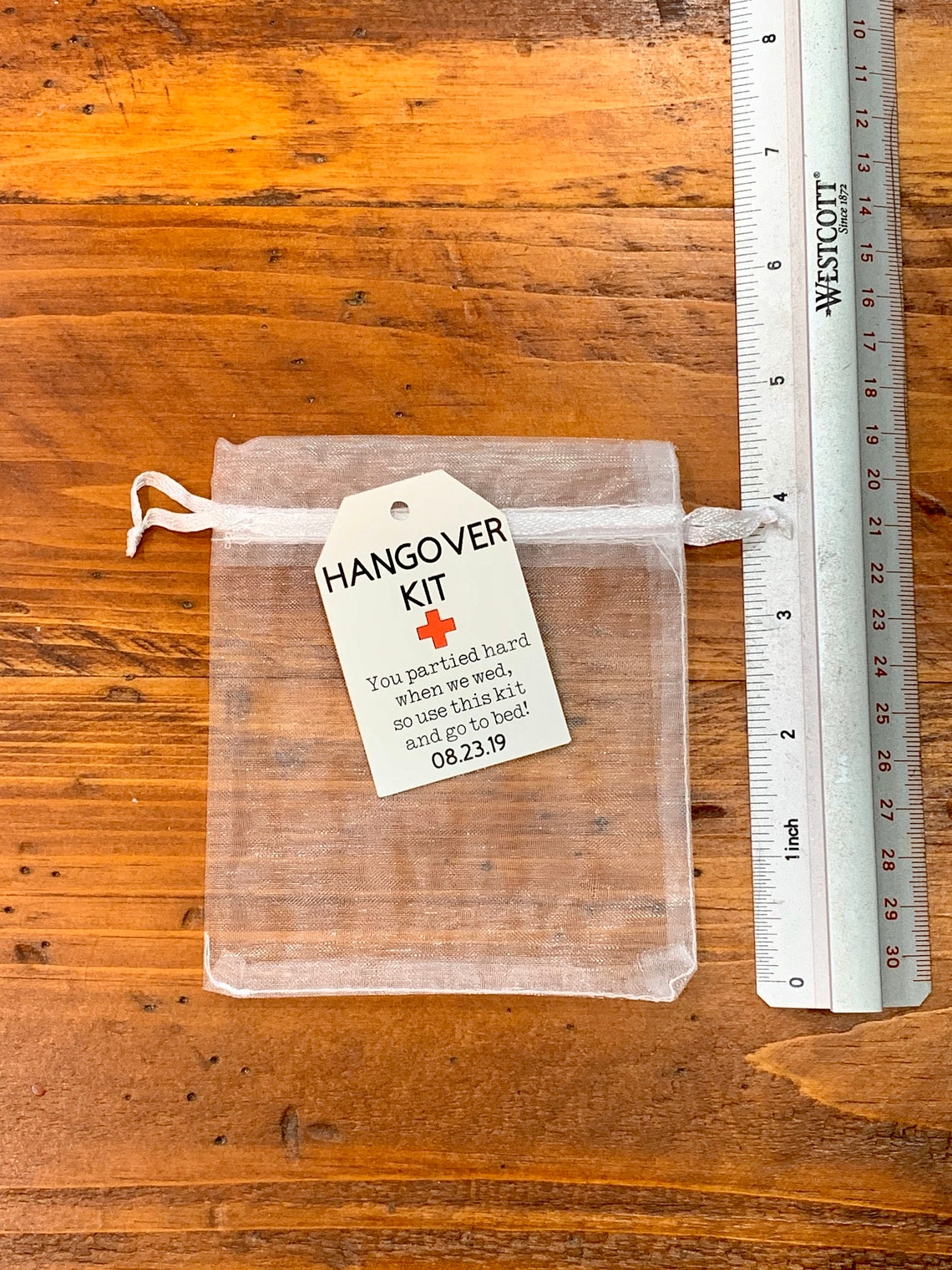 Hangover Kit Tags + Bags, You Partied Hard When We Wed Tag, Custom ...