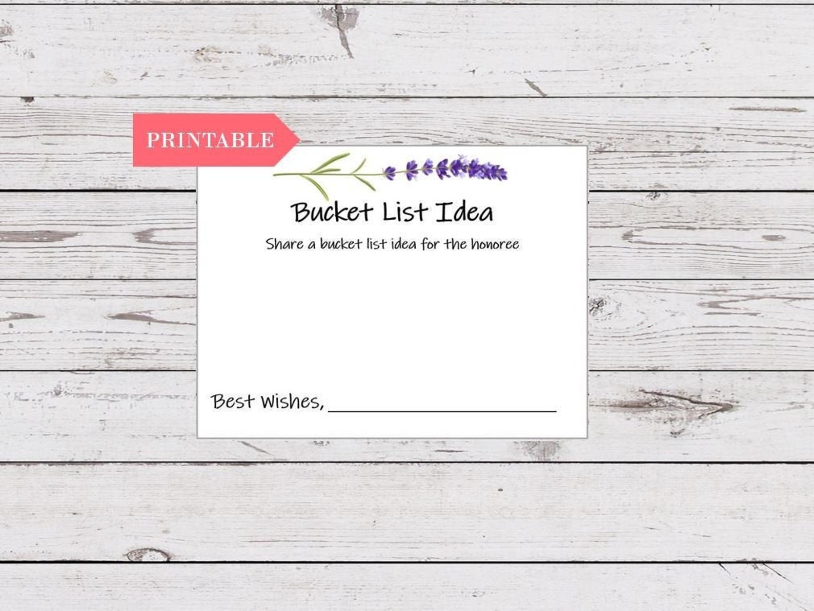 Bucket List Idea Printable Cards Retirement Party Ideas - Etsy