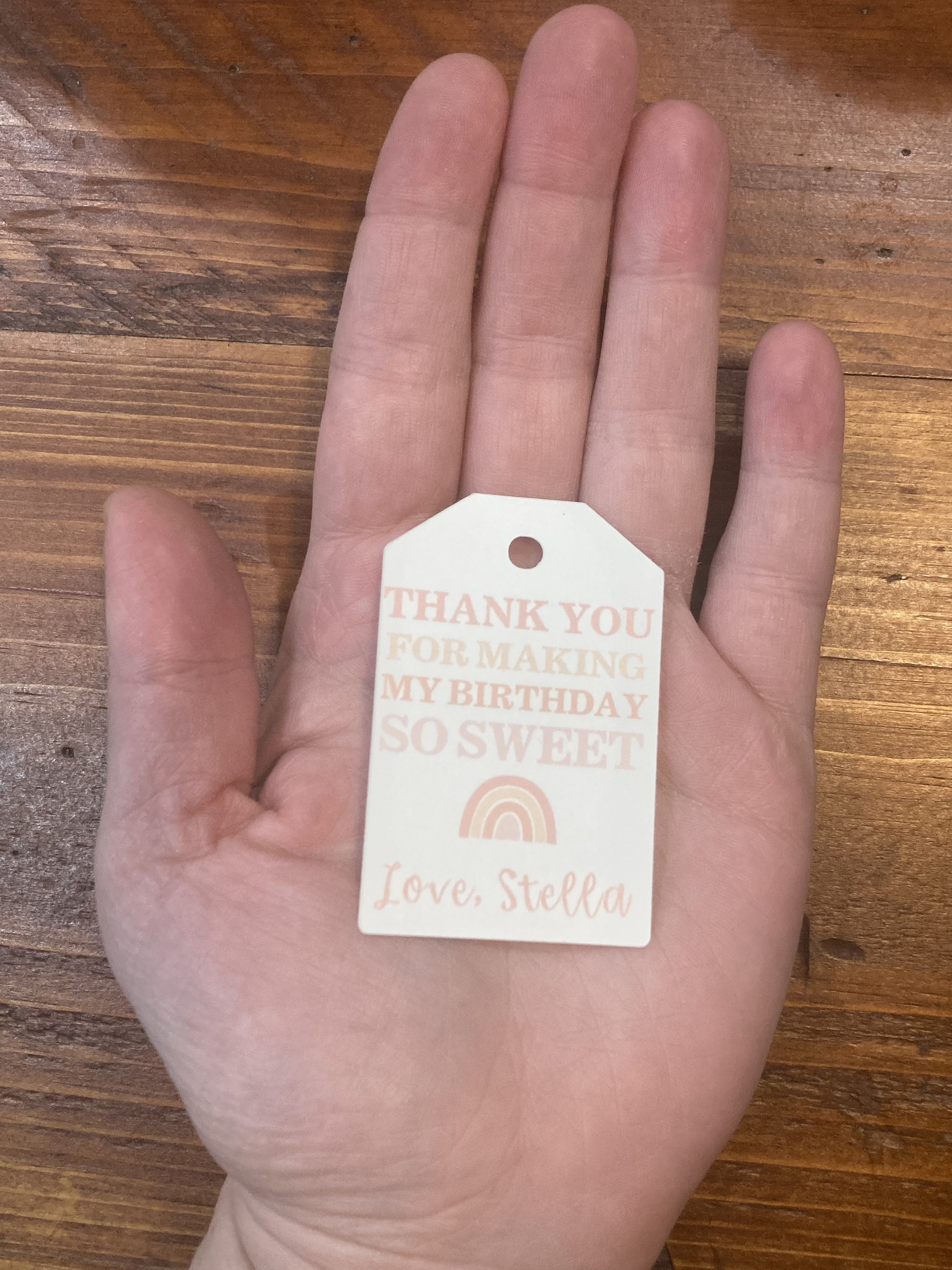 Thank You for Making My Birthday so Sweet Tags, Kids Birthday Party ...