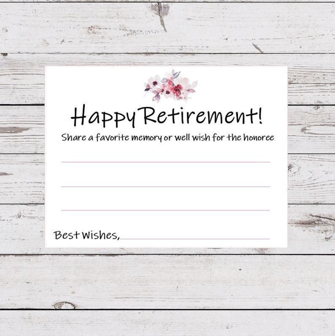 Share a Memory Printable Cards Retirement Party Memory Cards - Etsy Canada
