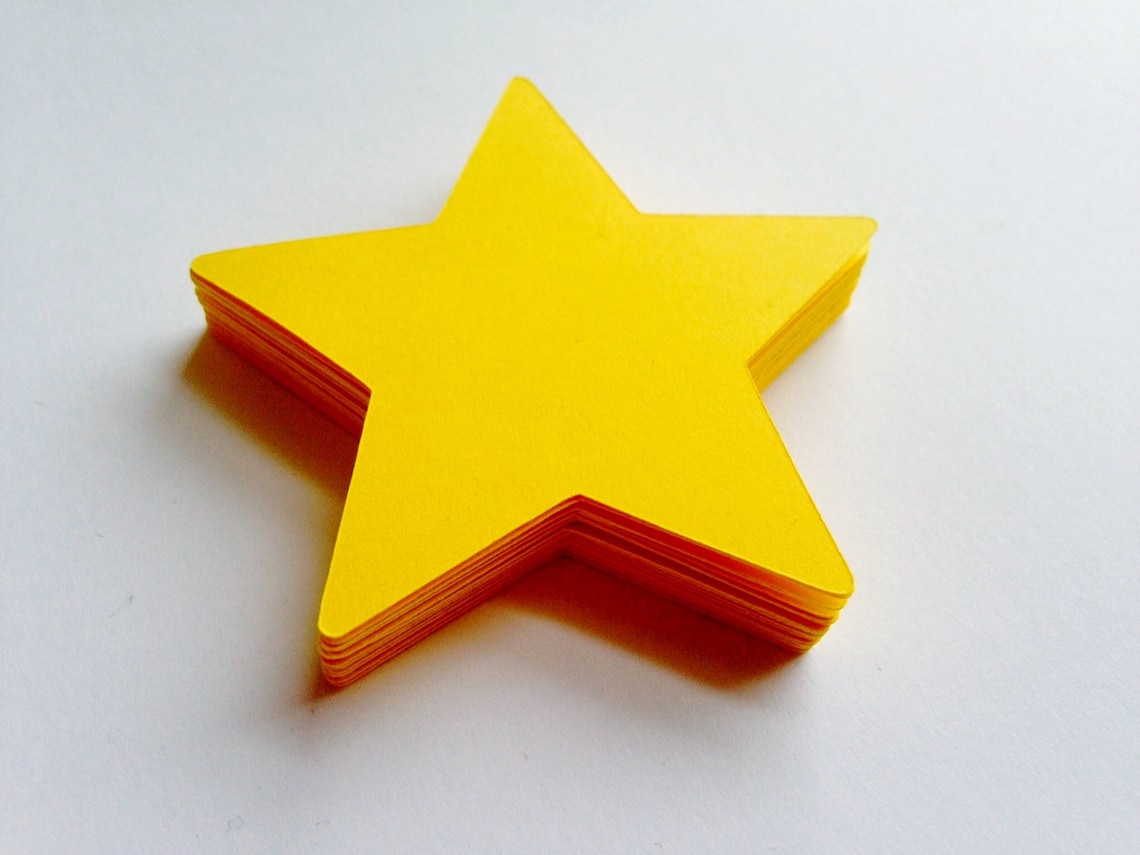 Paper Stars Star Die Cuts Primary Color Stars Rainbow - Etsy