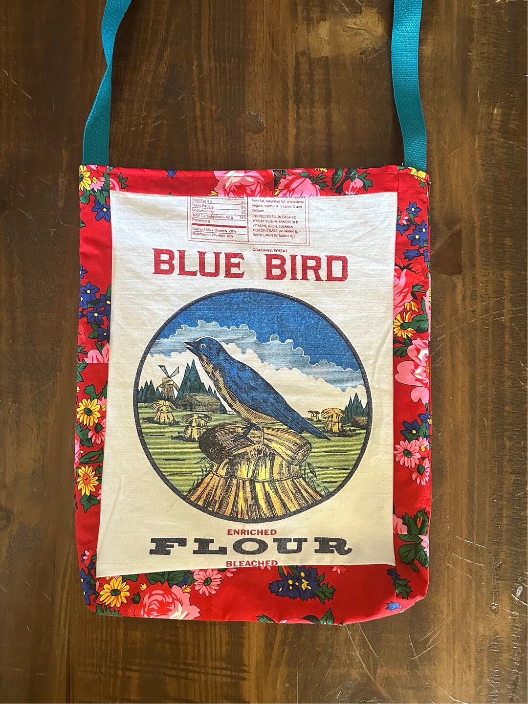Blue Bird Flour Bag - Etsy