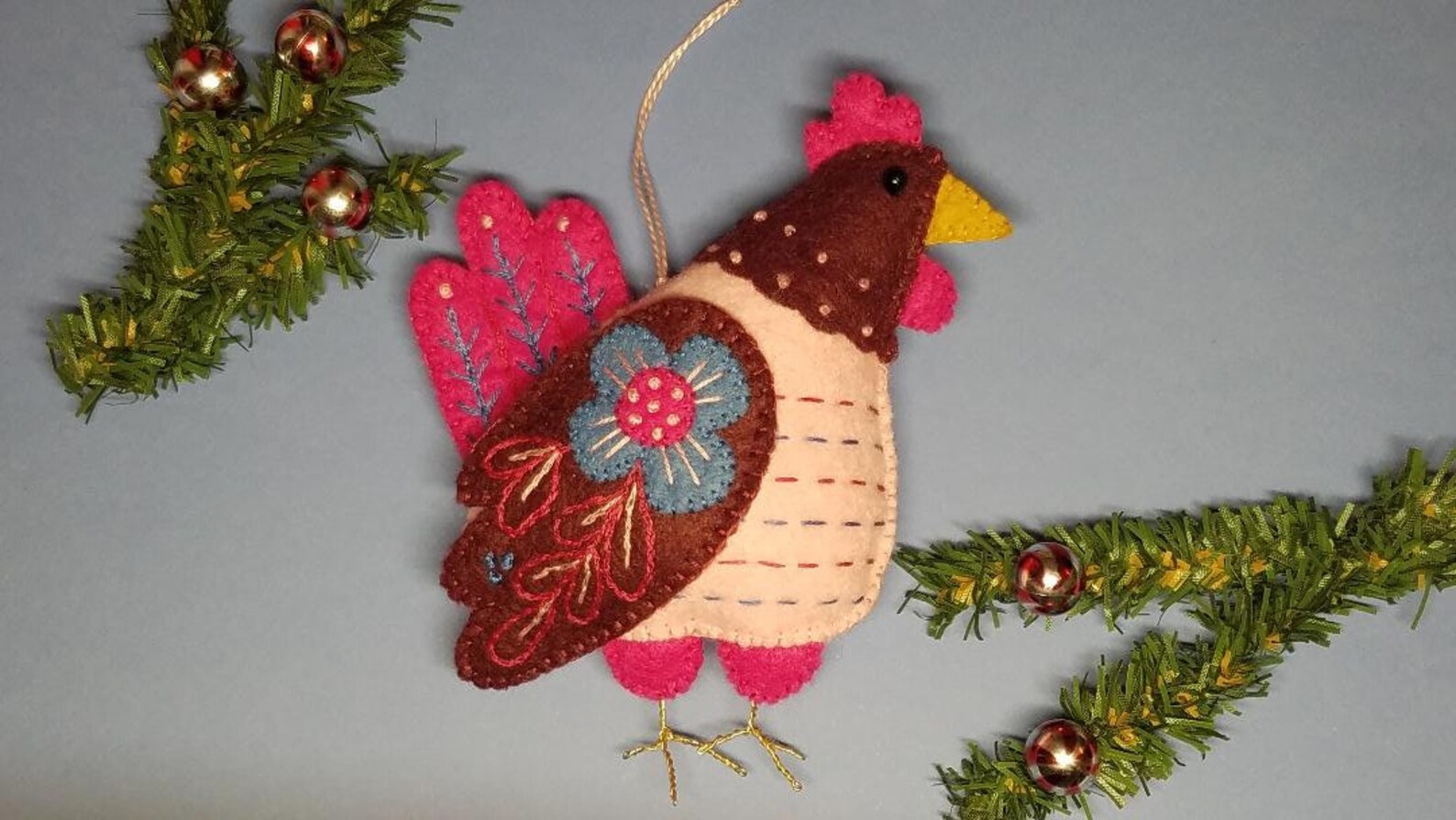 12 Days of Christmas 3 French Hen Ornament Pink or Gold | Etsy