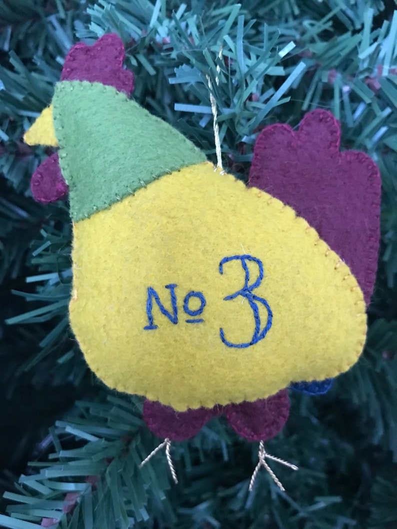 12 Days of Christmas 3 French Hen - Etsy