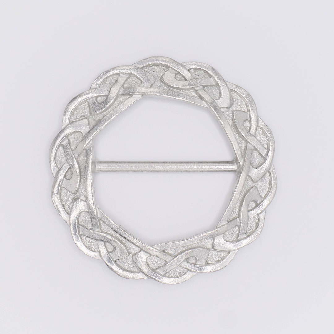 Celtic Scarf Ring, Pewter, Bright Finish, Designed and Handmade in the ...