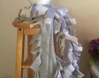 Polartec® Fleece Scarf With Fringe - Etsy