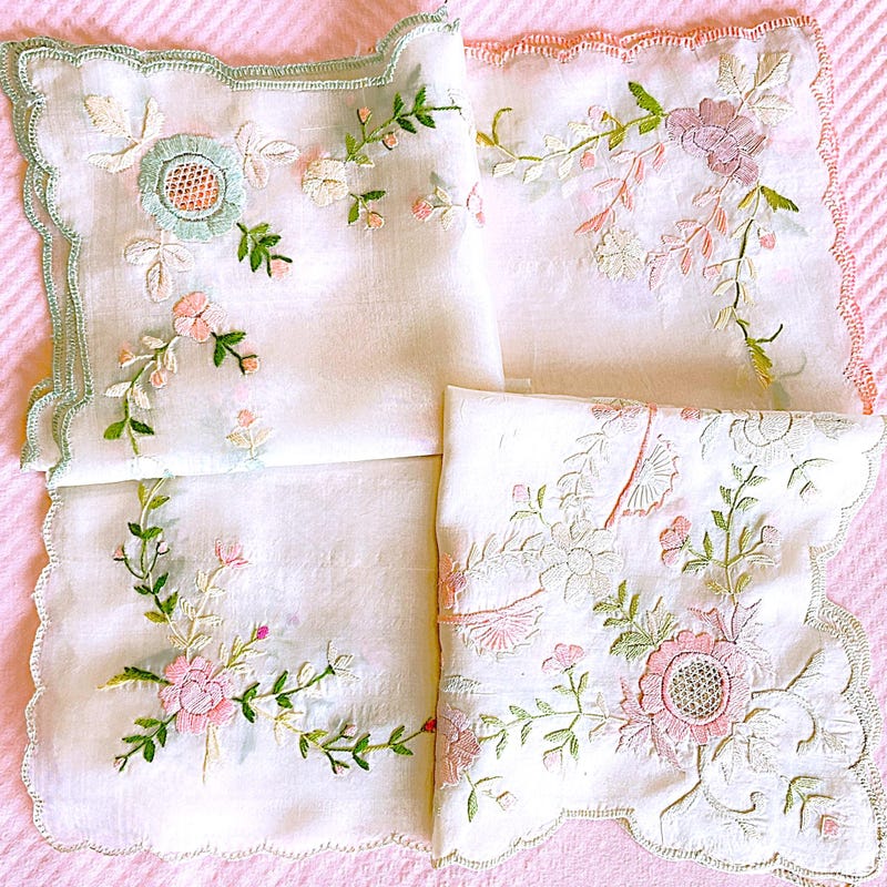 Embroidered Handkerchief - Etsy