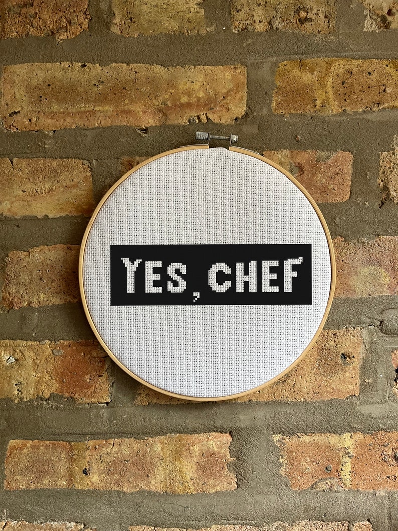 THE BEAR - Yes, Chef Logo - Cross Stitch Pattern PDF - Etsy