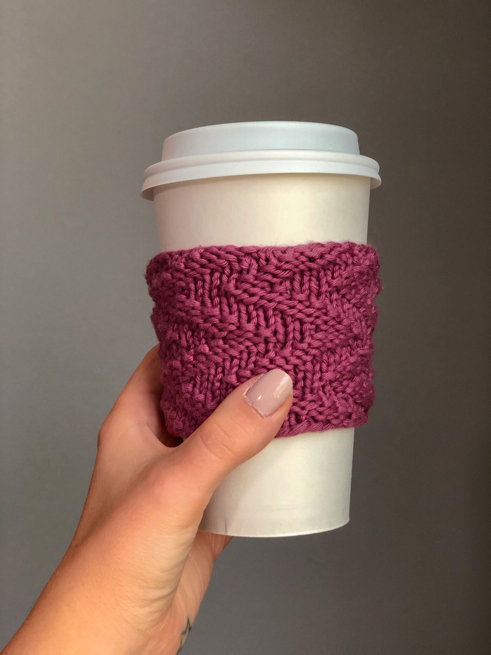 PDF Knit Pattern Knit Coffee Sleeve Instant Download Beverage Holder ...