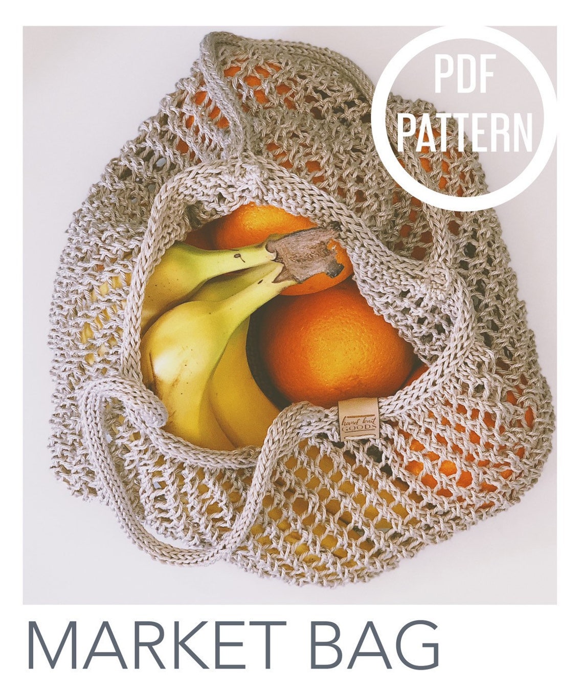 PDF Knit Pattern Market Bag Instant Download Produce | Etsy