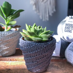 PDF Knit Pattern - Plant Pot Cozy - Instant Download - Succulent ...