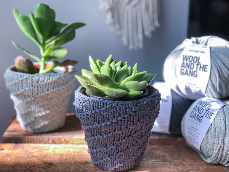 PDF Knit Pattern - Plant Pot Cozy - Instant Download - Succulent ...