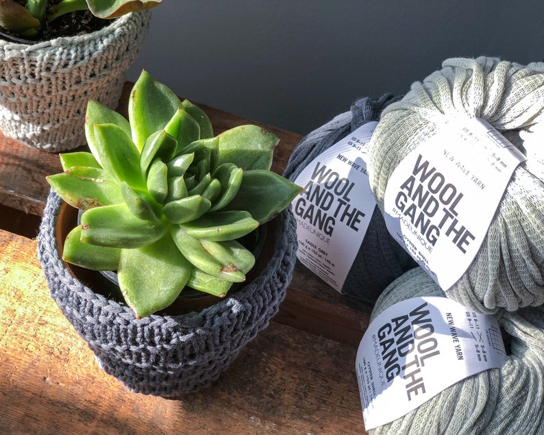PDF Knit Pattern Plant Pot Cozy Instant Download Succulent Planter ...