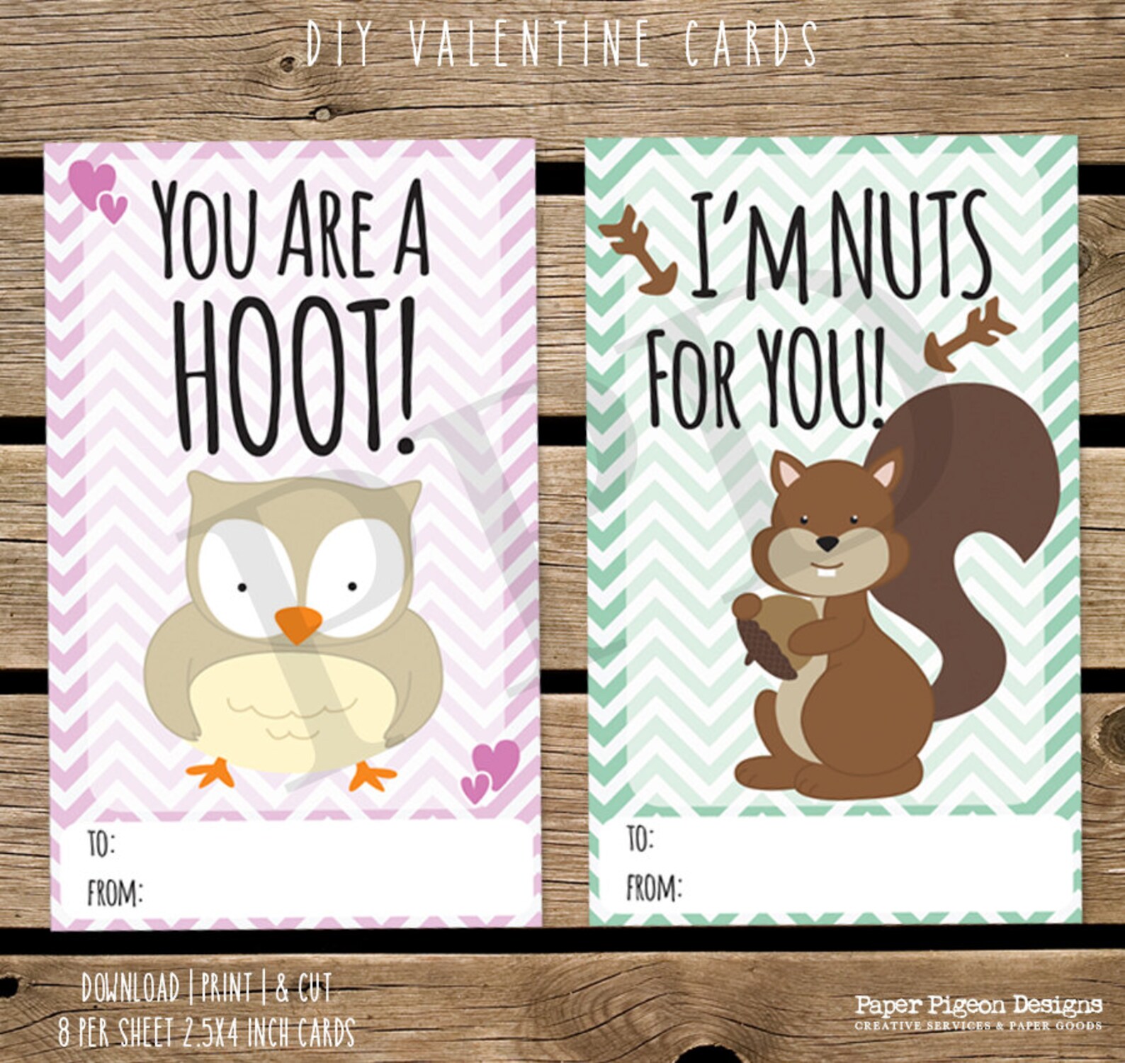 Printable Valentine Cards DIY Children Valentine Cards - Etsy