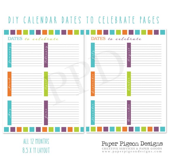 Important Dates To Remember Printable