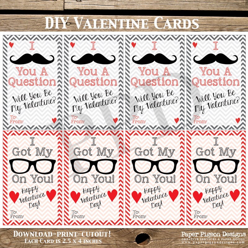 Mustache Valentine - Etsy