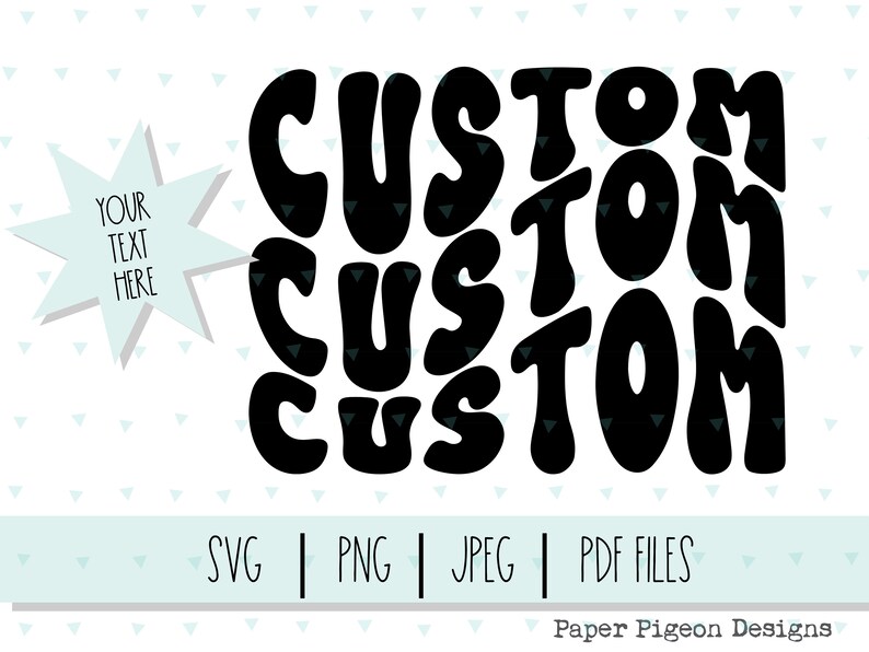 Custom Wavy Letters Stacked Cut File-svg Wavy Letters - Etsy