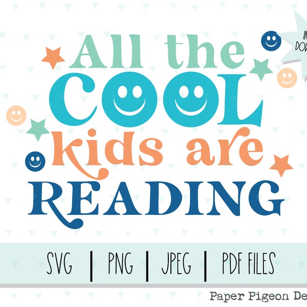 Cool Kids Read Svg - Etsy