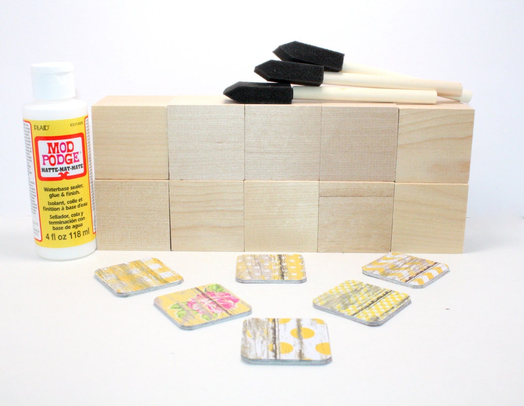 Yellow Nursery - DIY Block Kit - Baby Shower Activity - Wooden Baby ...