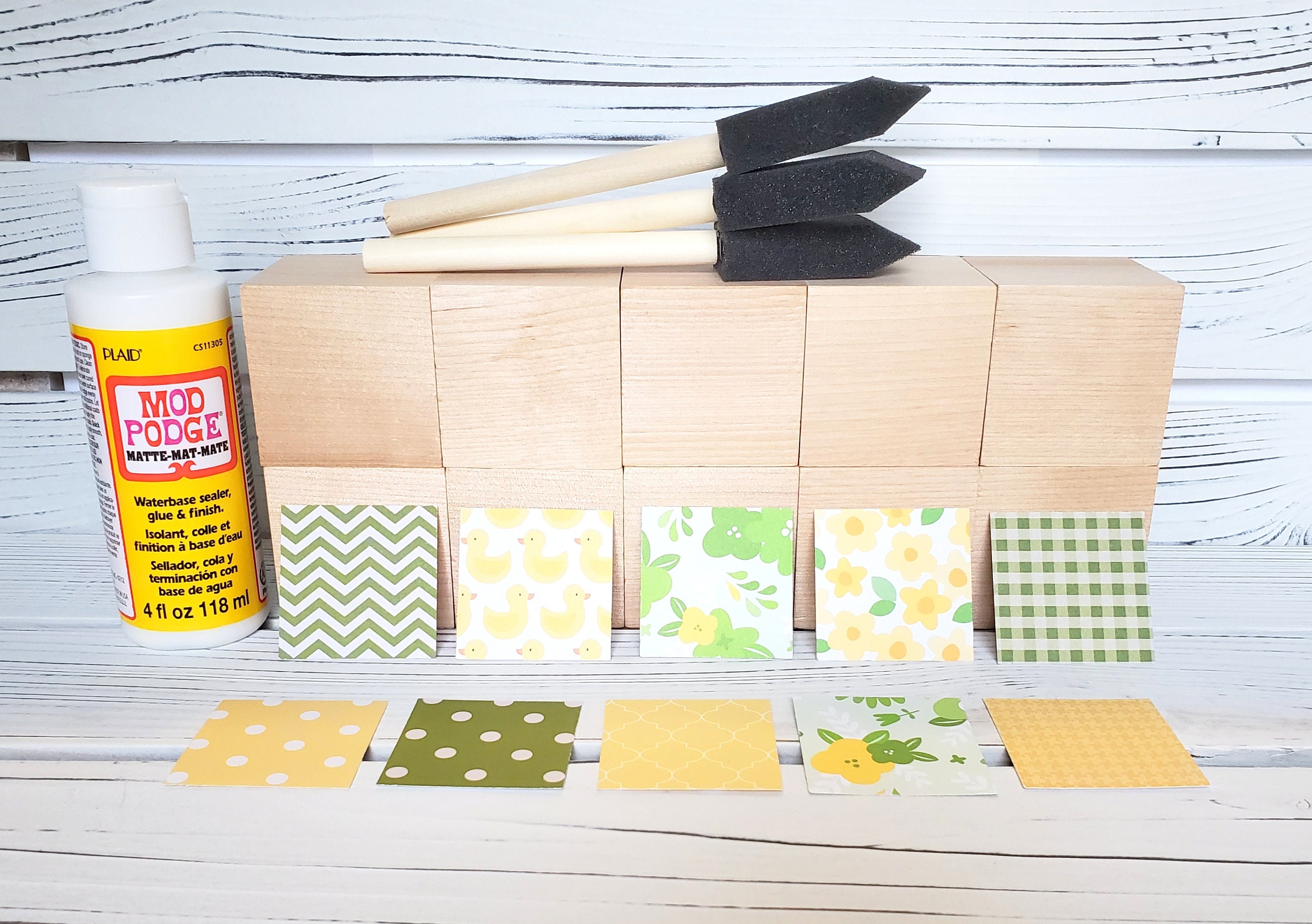 Wood Blocks DIY Baby Blocks Gender Neutral Yellow and - Etsy