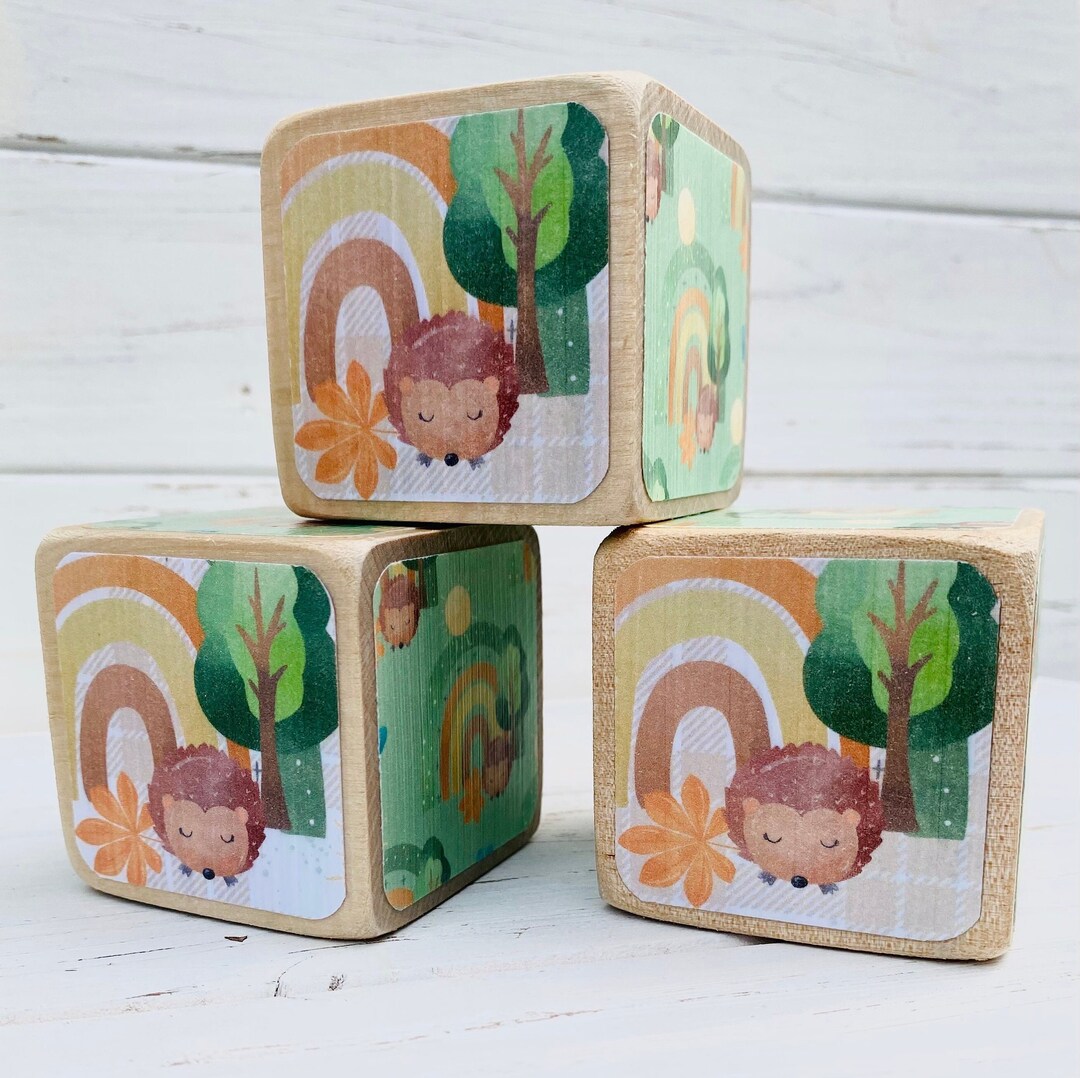 Woodland Animals Nursery - Baby Blocks - Shelf Decor - Gender Neutral ...