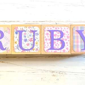 Personalized Wooden Name Baby Blocks - Letter Blocks - Baby Shower Gift ...
