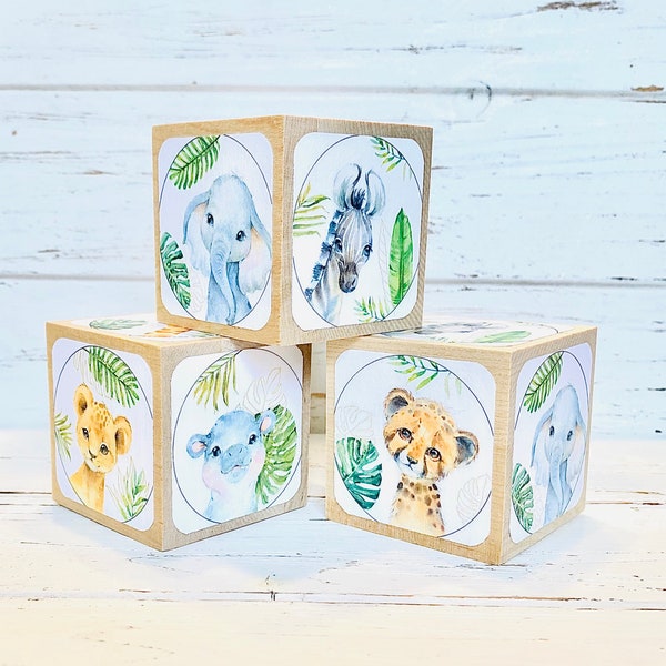 Wooden Baby Blocks Centerpieces - Etsy