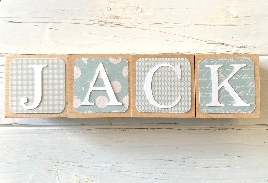 Personalized Wooden Name Baby Blocks - Letter Blocks - Baby Shower ...