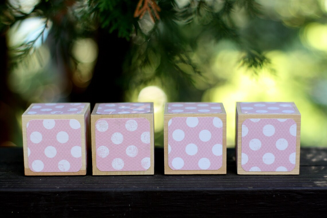 Baby Wooden Blocks Choose Your Pattern Nursery Room - Etsy