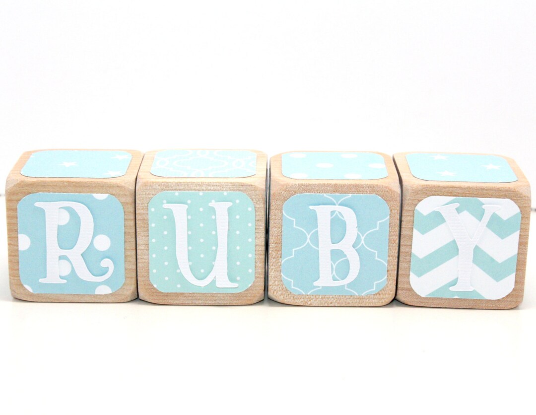 Personalized Wood Blocks - Baby Name Blocks - Baby Shower Gift - Photo ...
