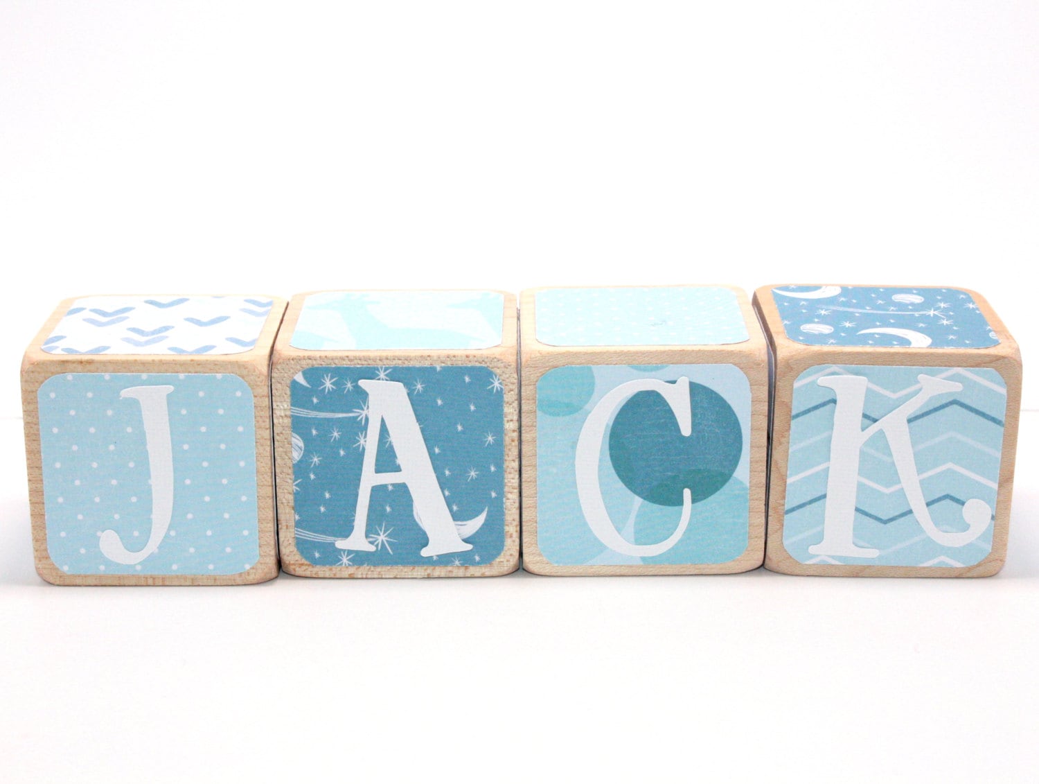 Baby Name Blocks Wood Blocks Personalized Blocks Baby Boy Nursery Blue ...