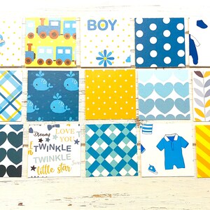 Baby Shower Activity - DIY Baby Blocks - Wooden Blocks - Baby Boy ...