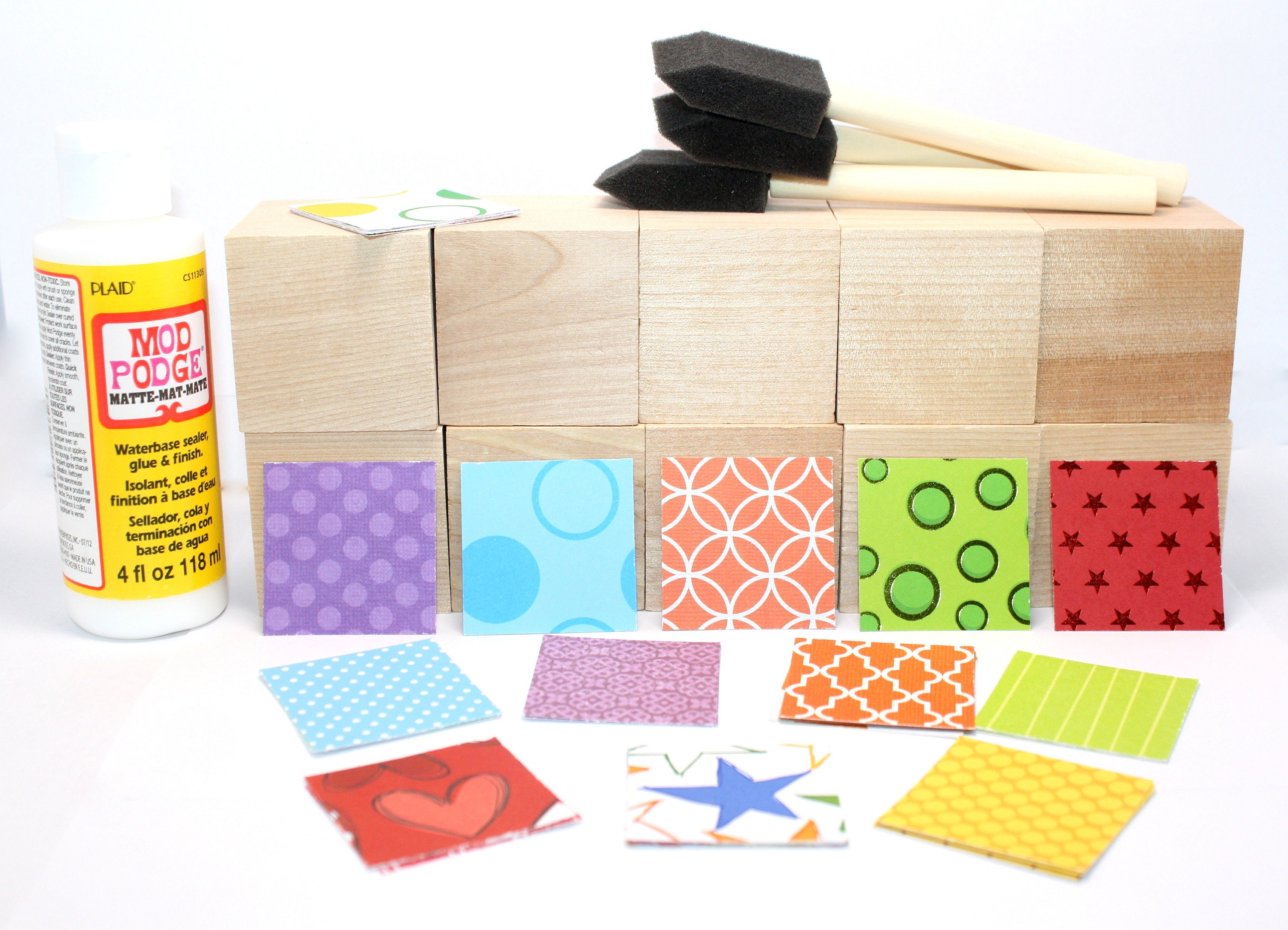 Baby Shower Activity - DIY Baby Block Kit - Wooden Blocks - Gender ...